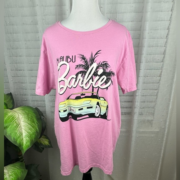 Barbie | Tops | Throwback 8s 90s Logo Print Malibu Barbie Sports Car ...